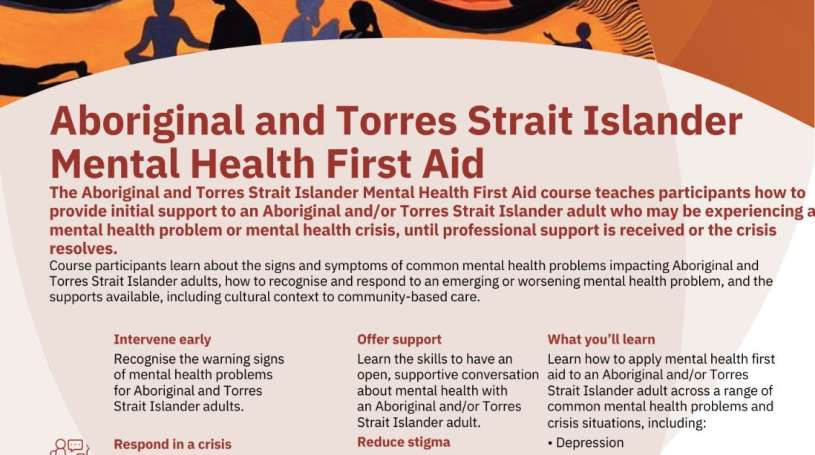 Aboriginal & Torres Strait Islander Mental Health First Aid | Karratha & Districts Chamber of ...